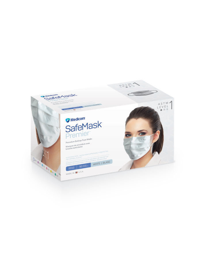 SafeMask® Premier™ Procedure Earloop Face Mask - Medicom