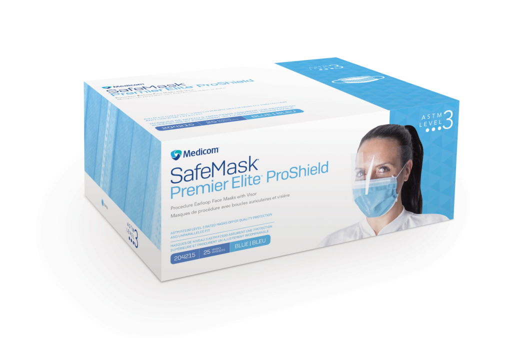 SafeMask® Premier Elite ProShield™ Procedure Earloop Face Mask with ...