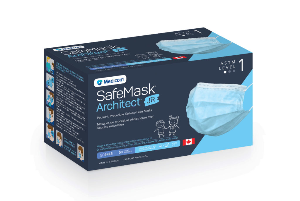 SafeMask® Architect™ Procedure Earloop Face Mask ASTM Level 3 - Medicom