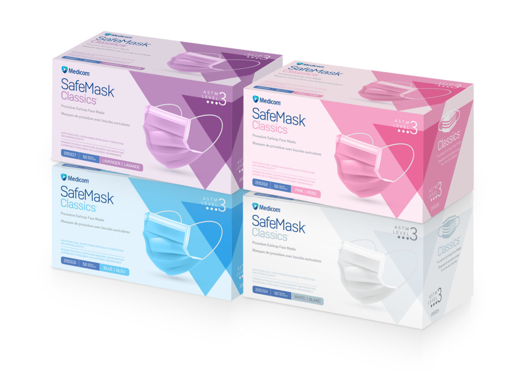 Medicom® SafeMask® Classics™ Procedure Earloop Face Mask - Medicom
