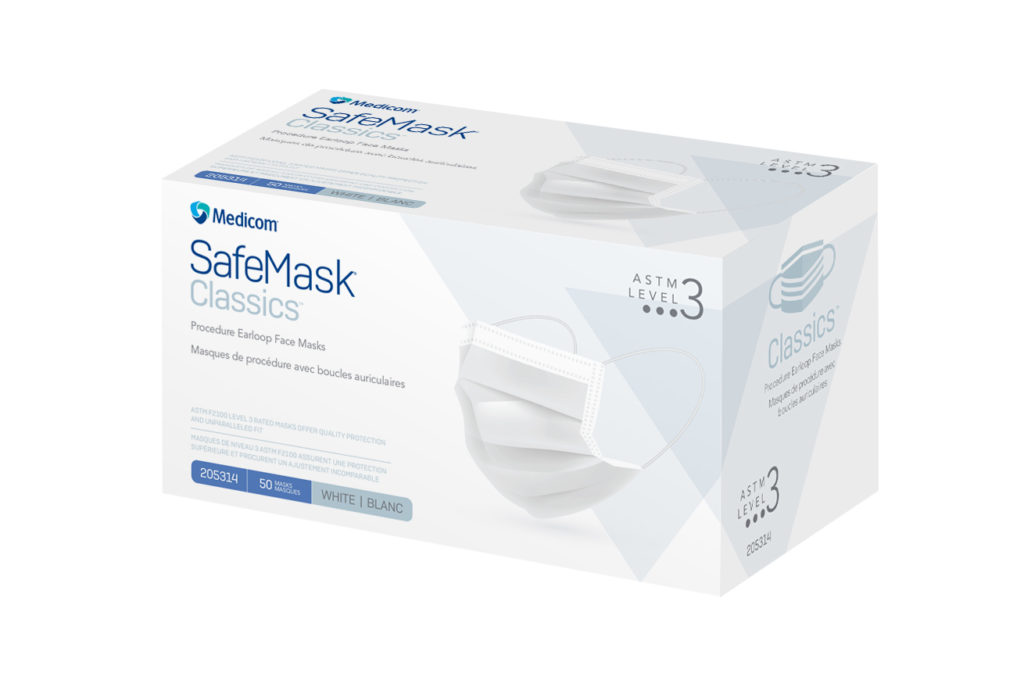 Medicom® SafeMask® Classics™ Procedure Earloop Face Mask - Medicom