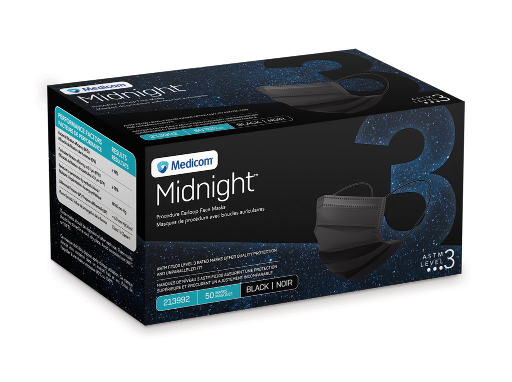Midnight™ Procedure Earloop Face Mask - Medicom